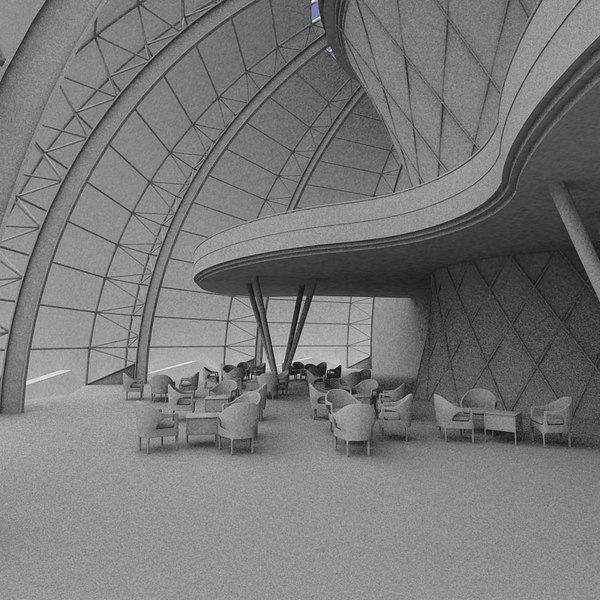 3d modern hall model