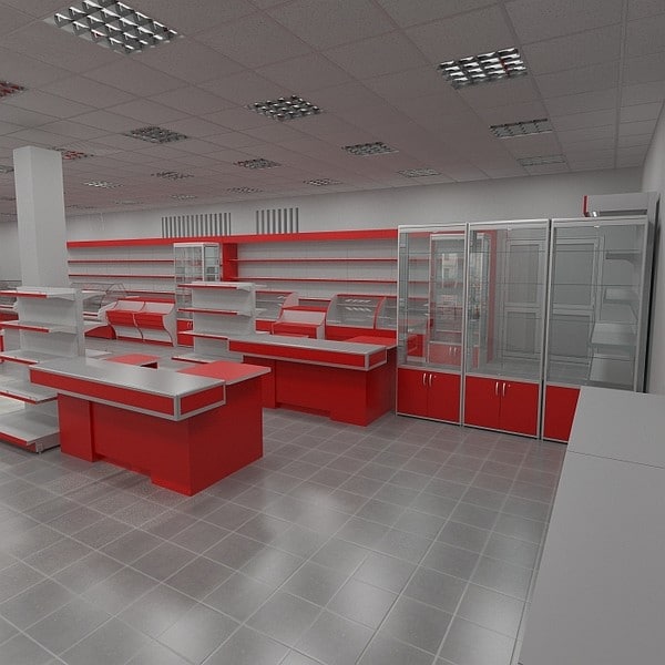 3d model of food shop