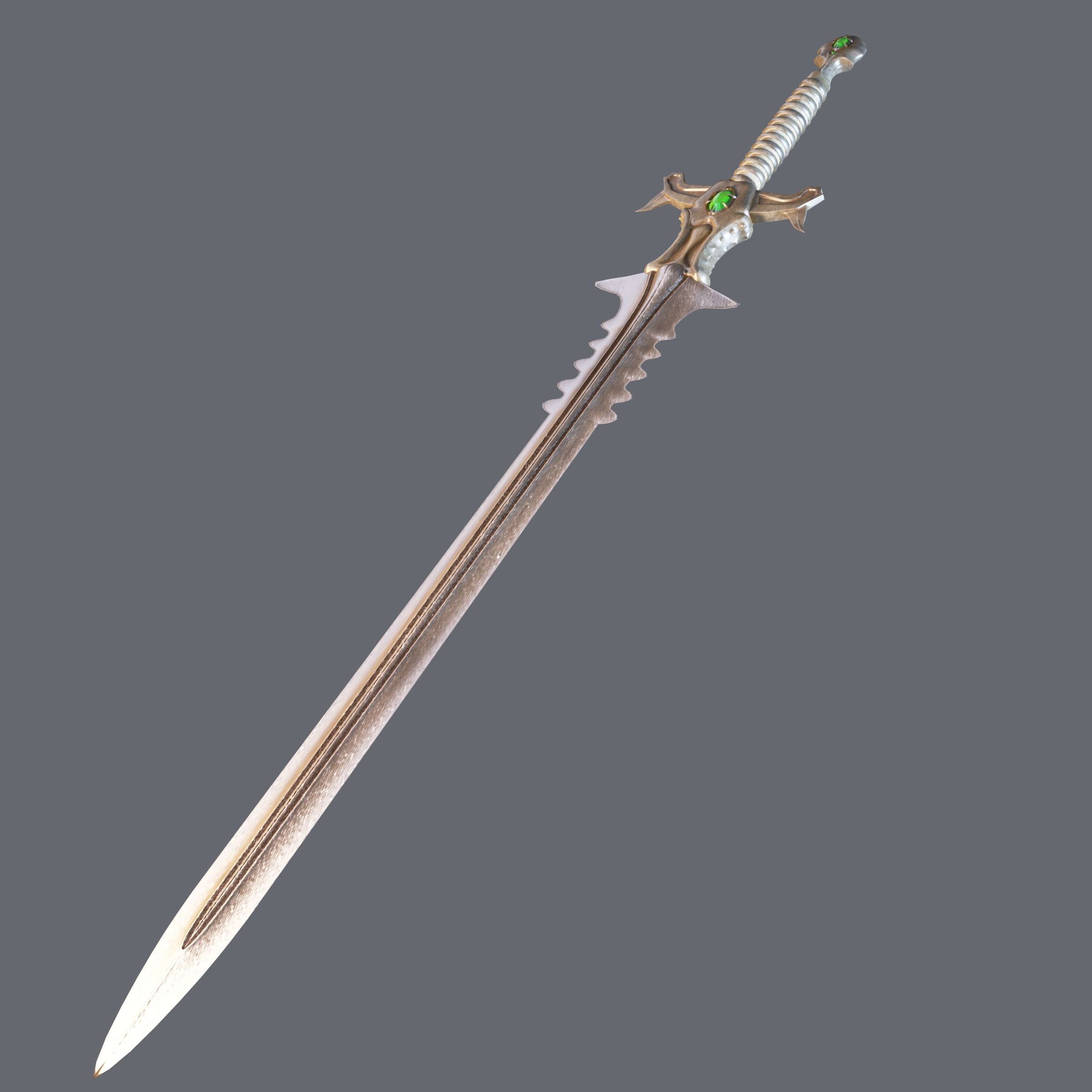 jeweled fantasy sword 3d model