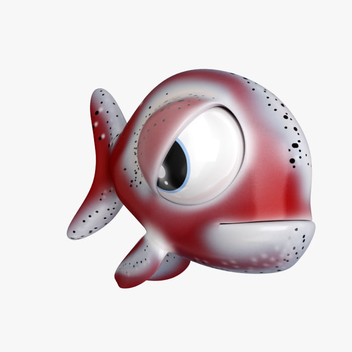 modelo 3d Dibujos animados pez triste - TurboSquid 705529