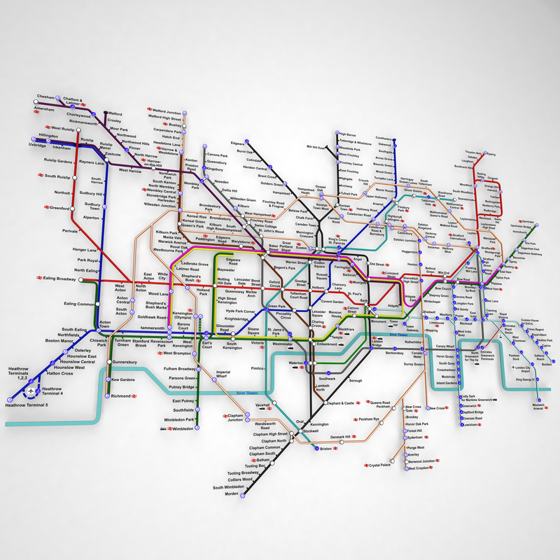 3d london underground model