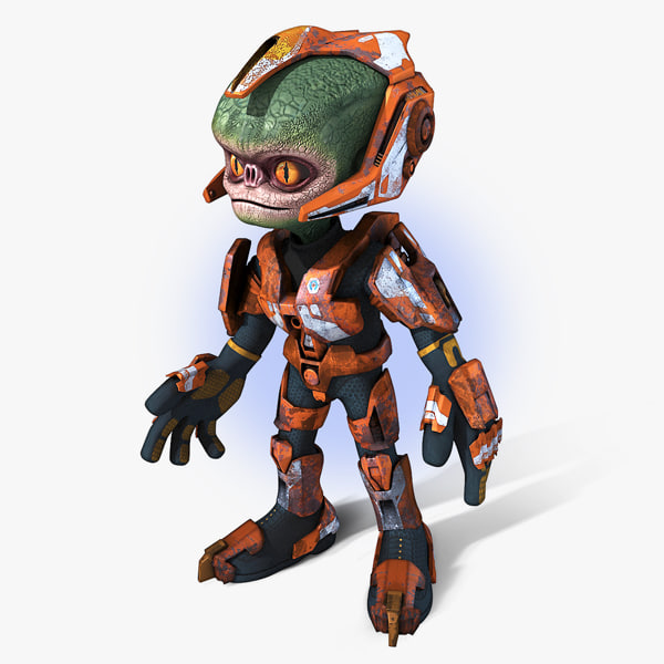 cartoon alien trooper 3d max