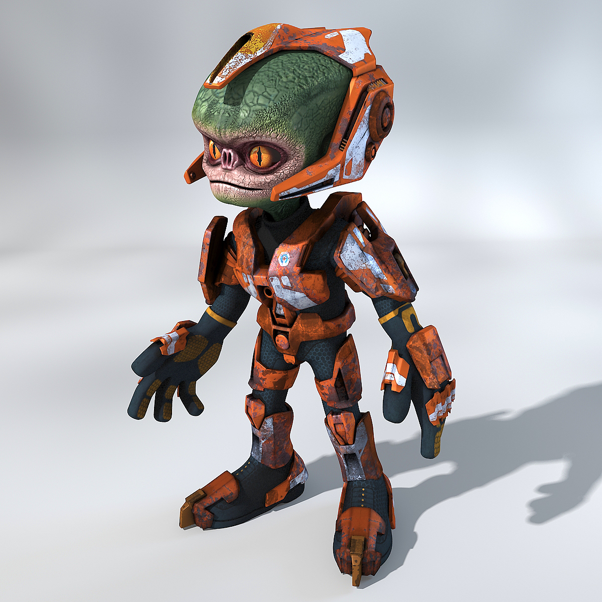 cartoon alien trooper 3d max
