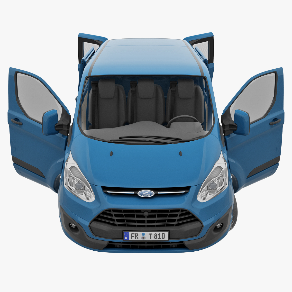 3d transit 2013 rigged van model
