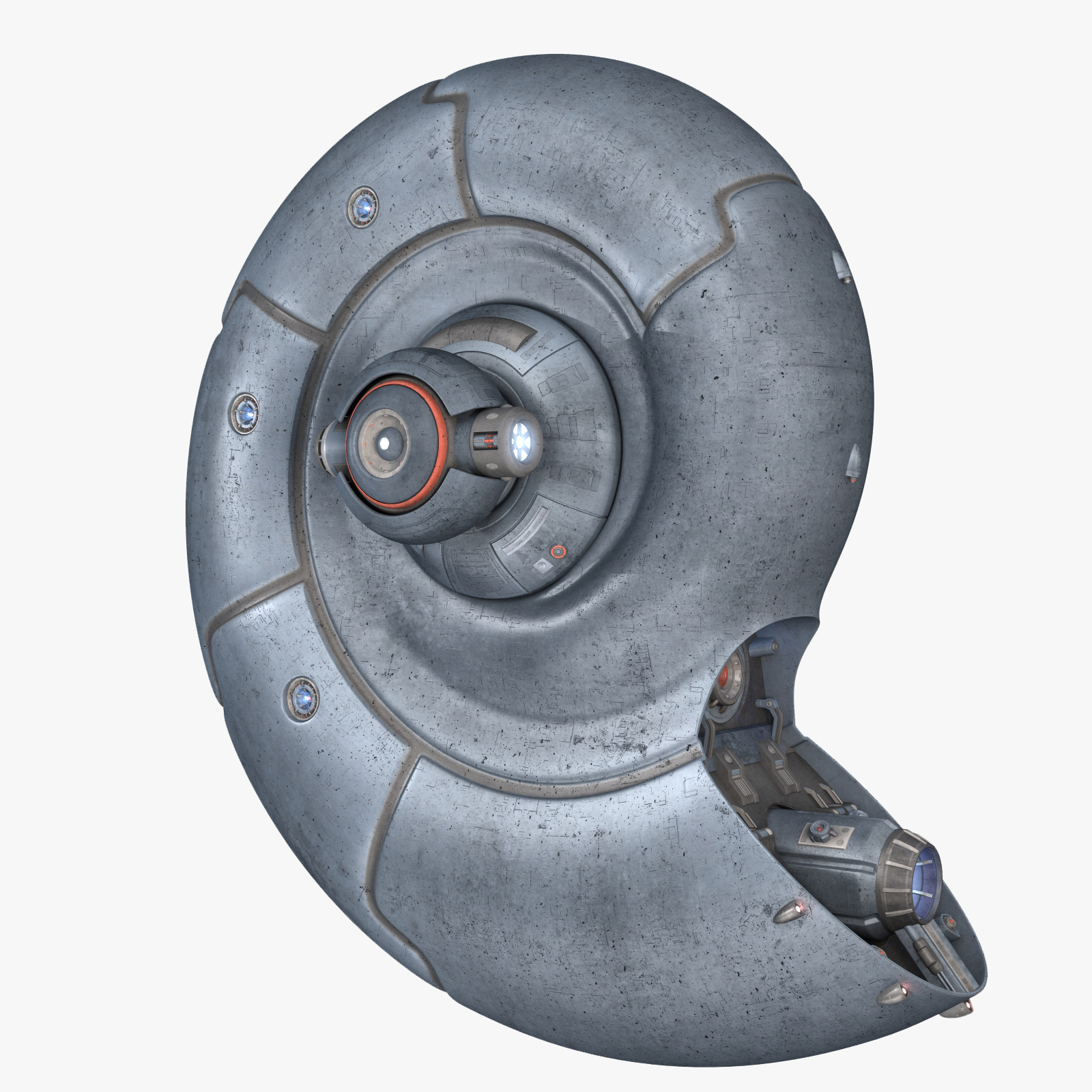 3d alien spaceship nautilus