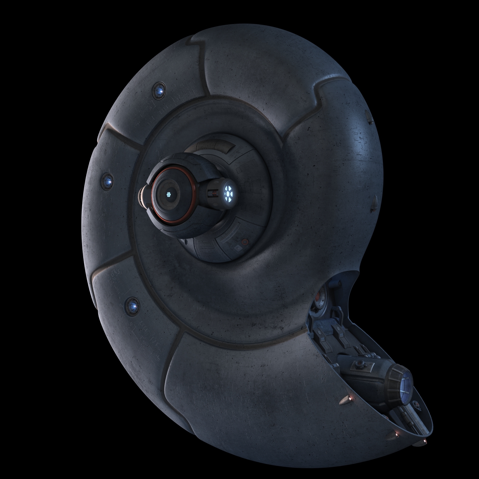 3d alien spaceship nautilus