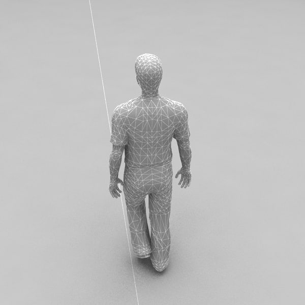 3d model walking human animation