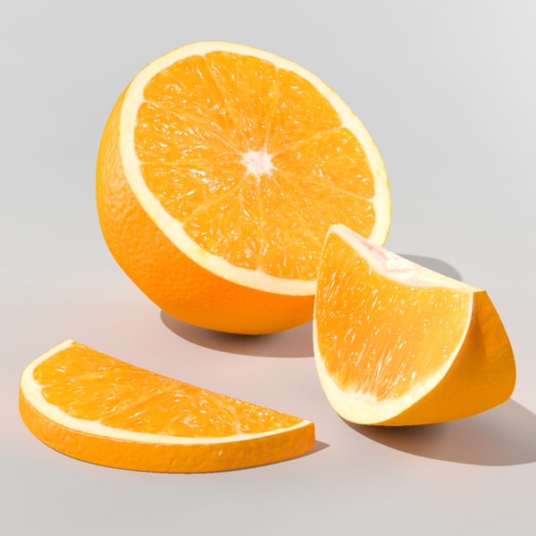 3d Model Orange Slice