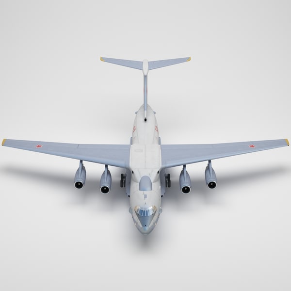 3d ilyushin il-76 plane
