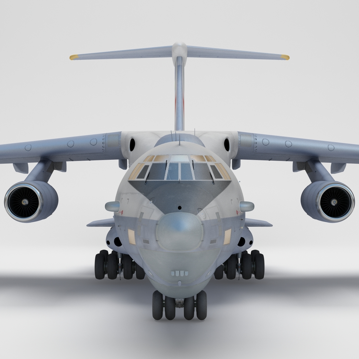 3d ilyushin il-76 plane
