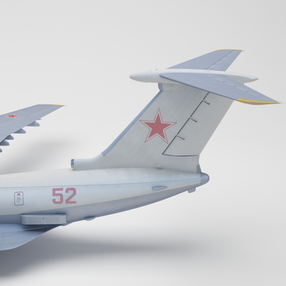 3d ilyushin il-76 plane