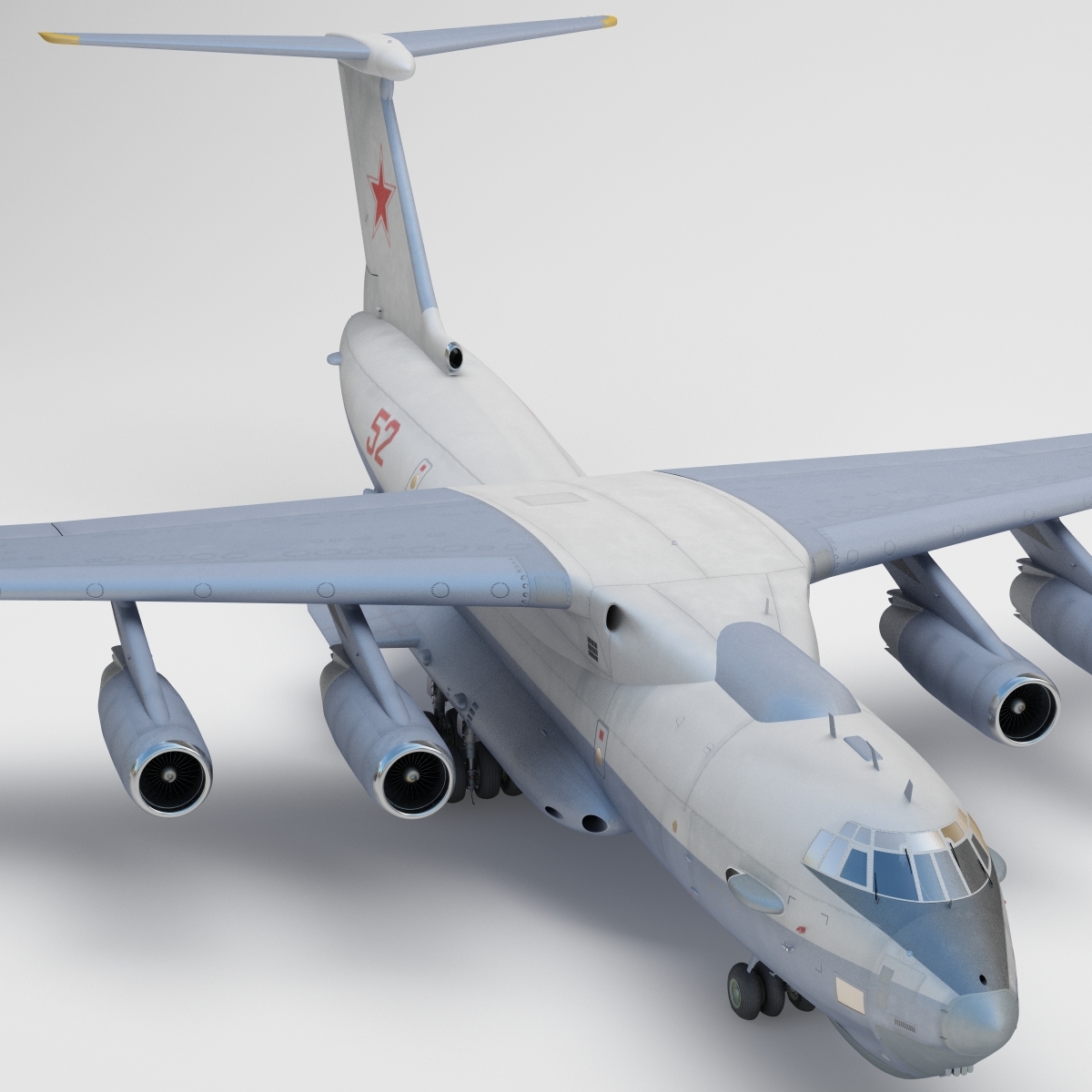 3d ilyushin il-76 plane