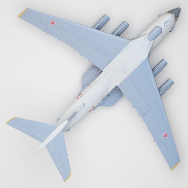 3d ilyushin il-76 plane