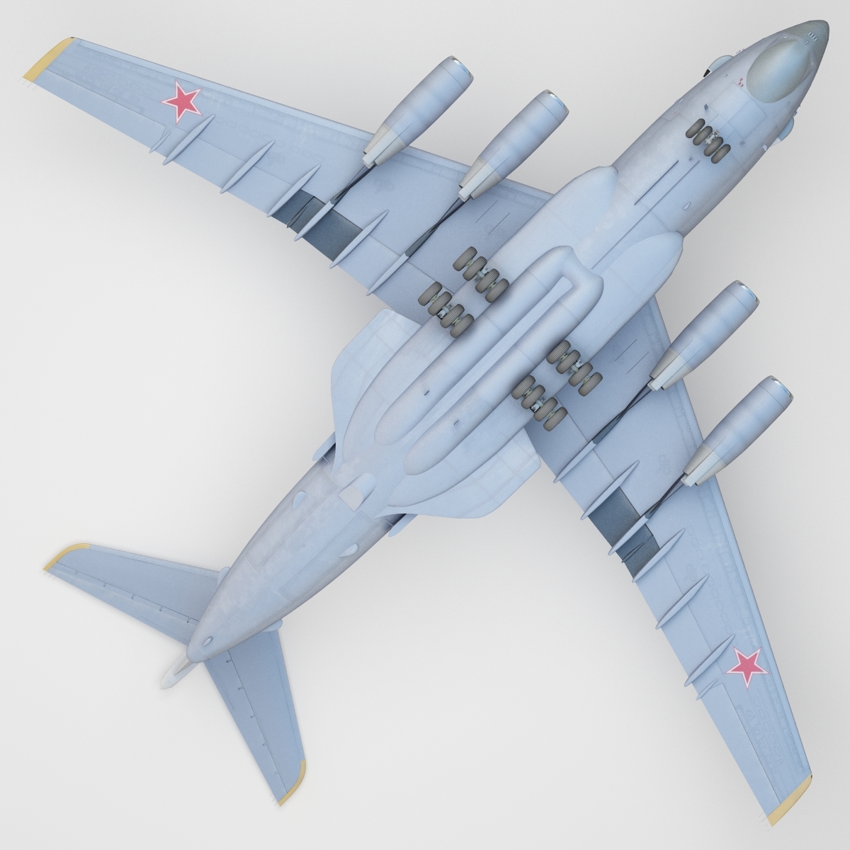 3d ilyushin il-76 plane