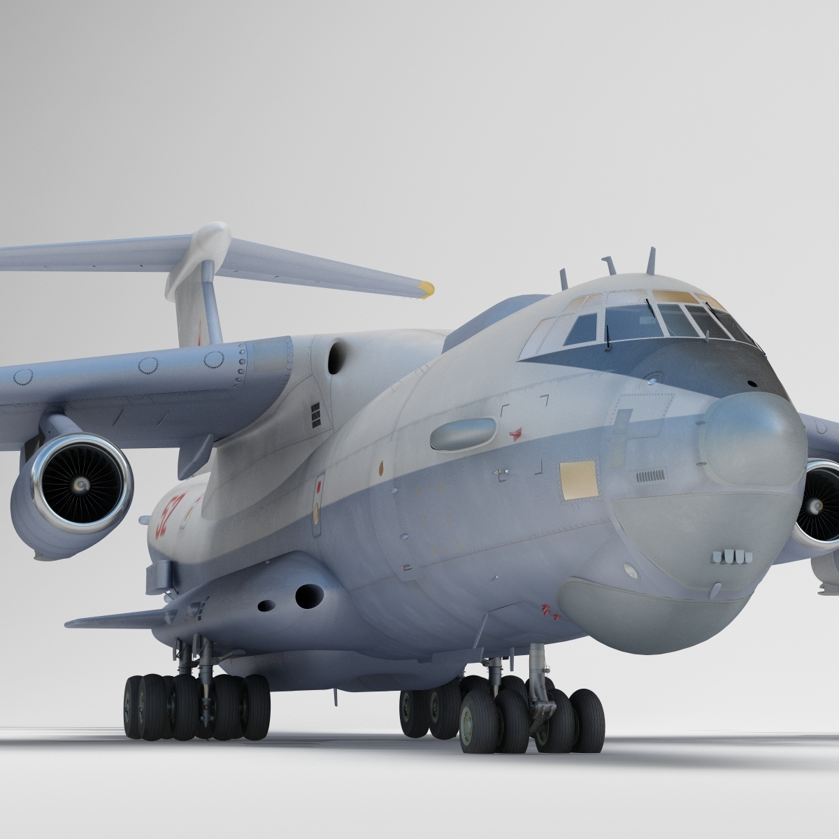 3d ilyushin il-76 plane