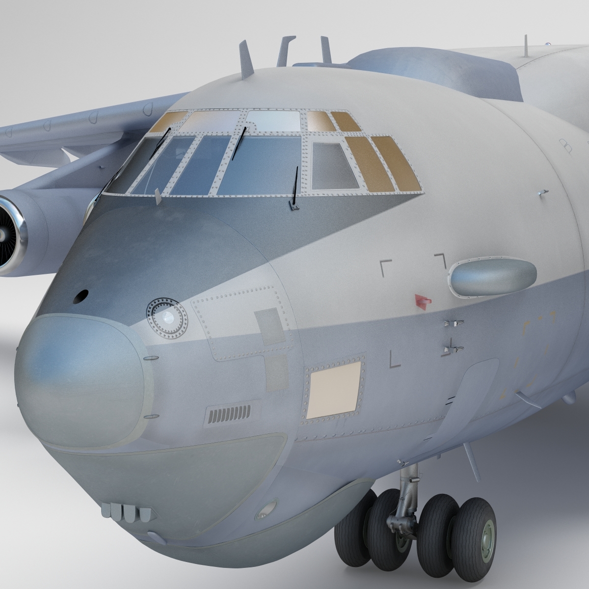 3d ilyushin il-76 plane