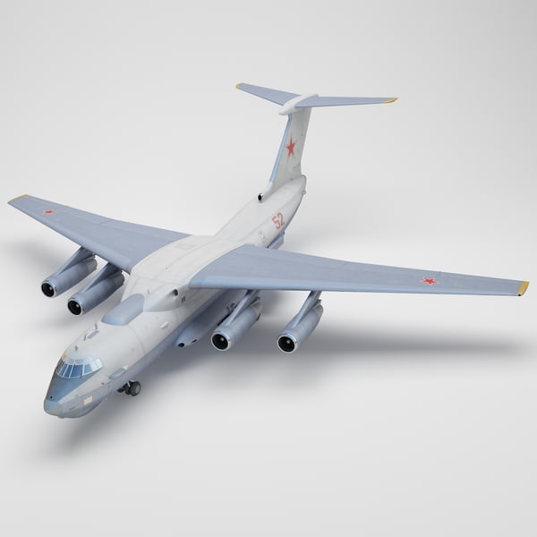3d ilyushin il-76 plane