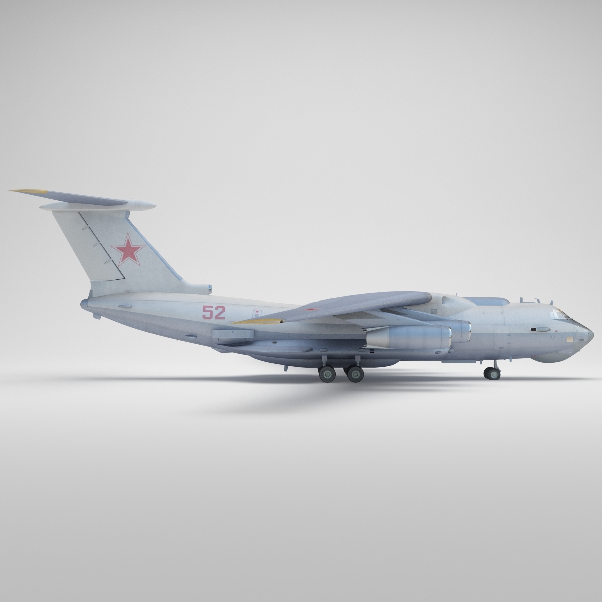 3d ilyushin il-76 plane