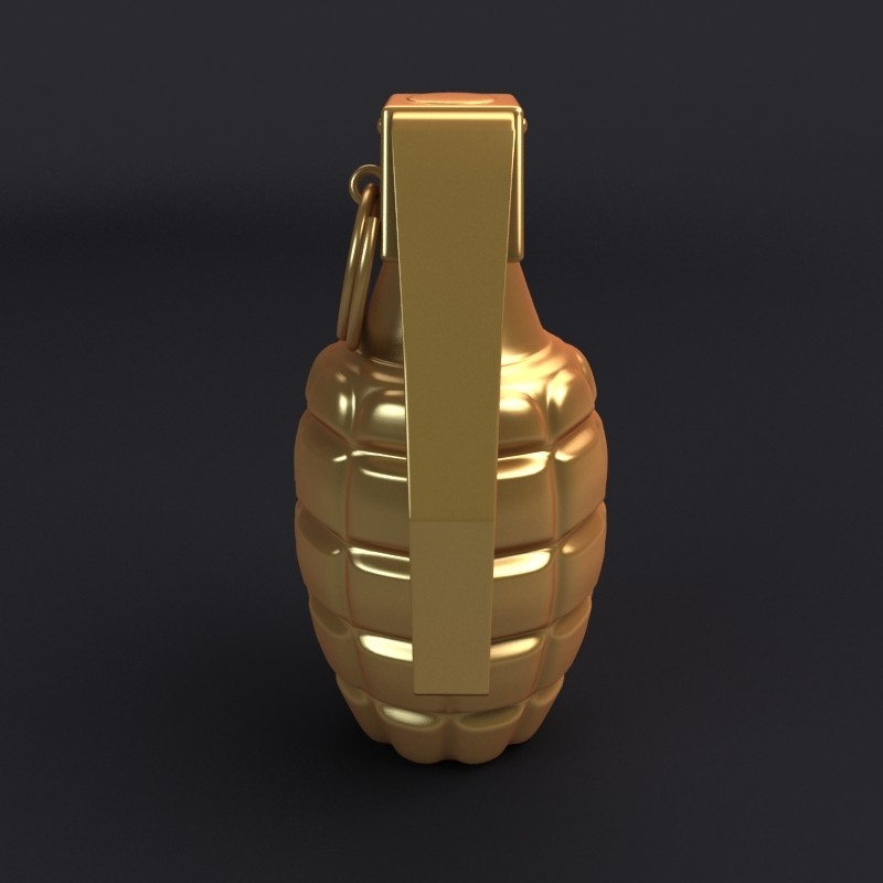 golden grenade 3d model