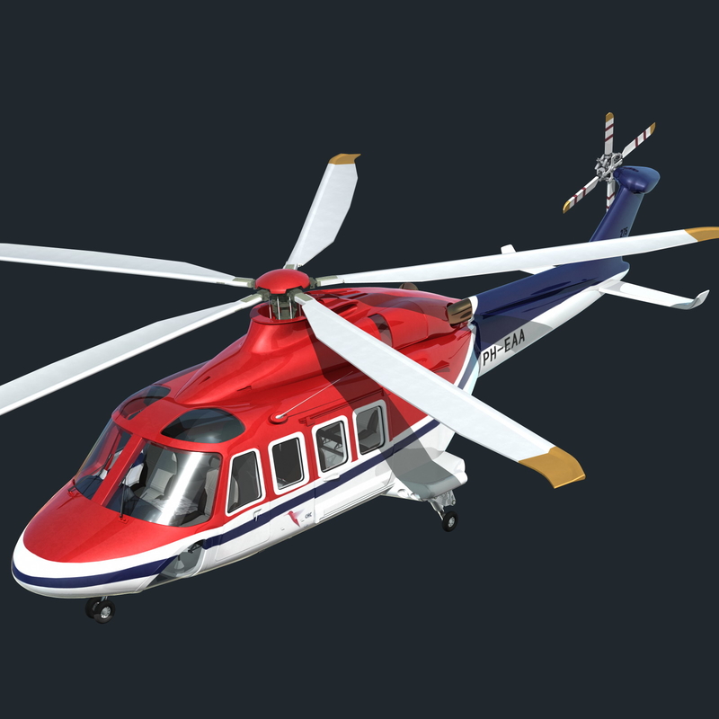 aw139 helicopter 3d 3ds