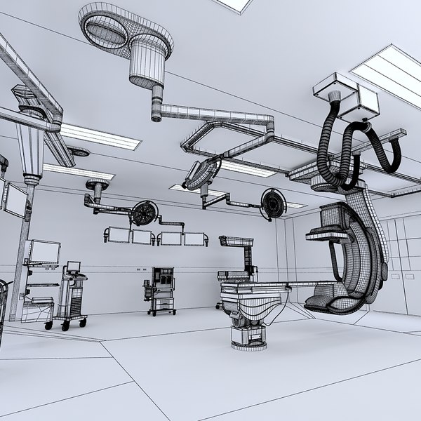 operating room 3d max