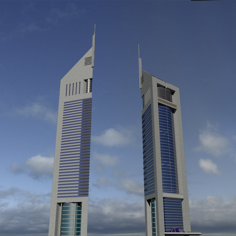 3d twin towers emirates model