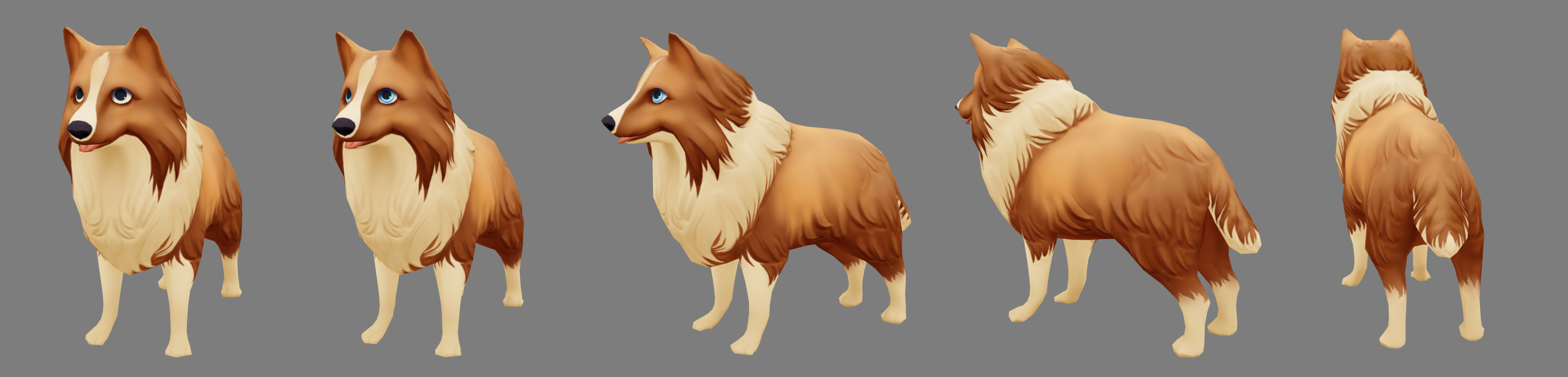 s cartoon animals sheltie model