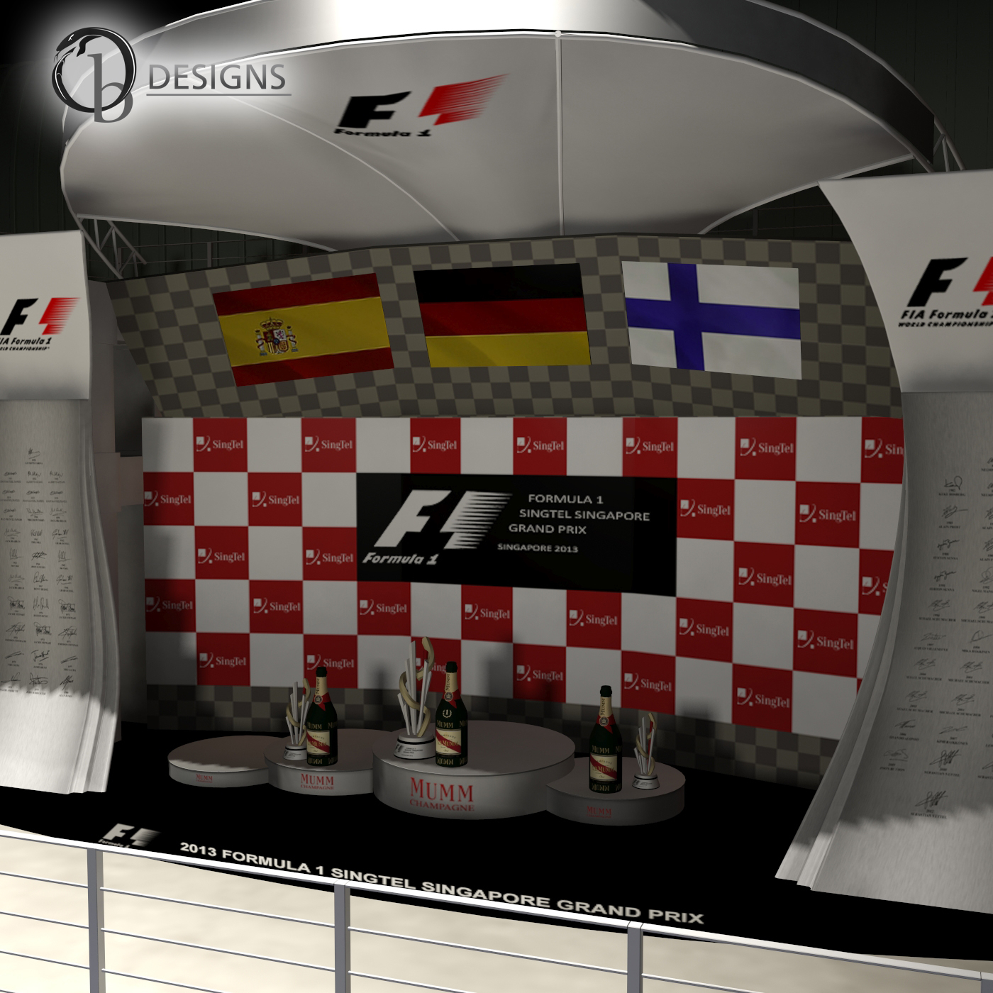 3d formula podium model