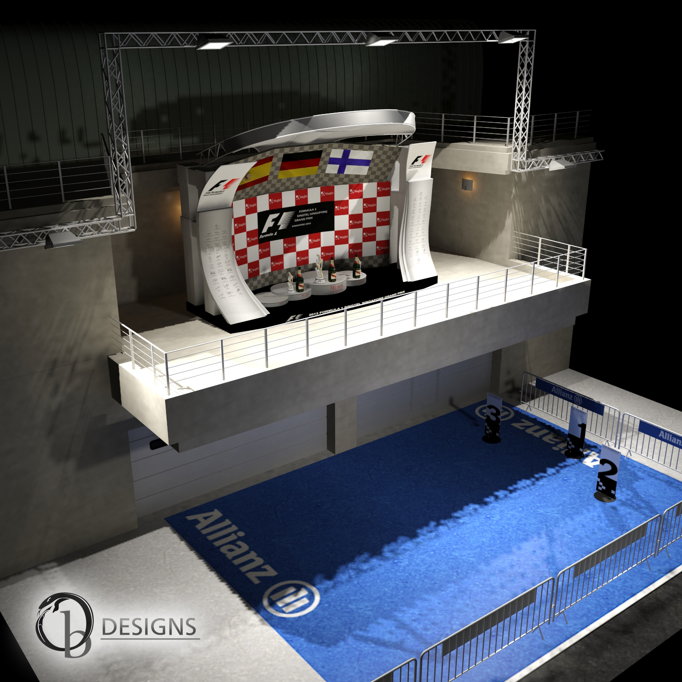 3d formula podium model