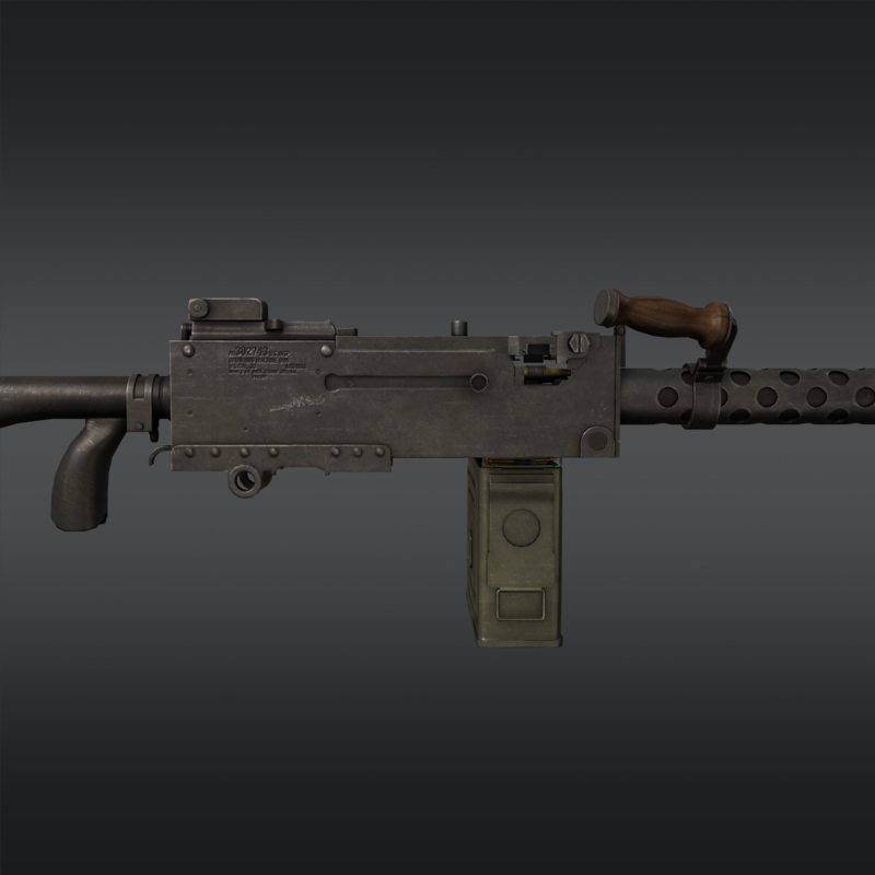 3d model of ready m1919a6