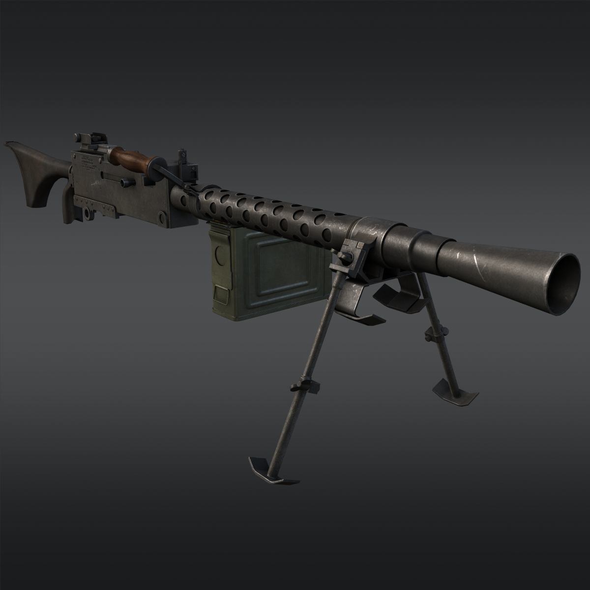 3d model of ready m1919a6