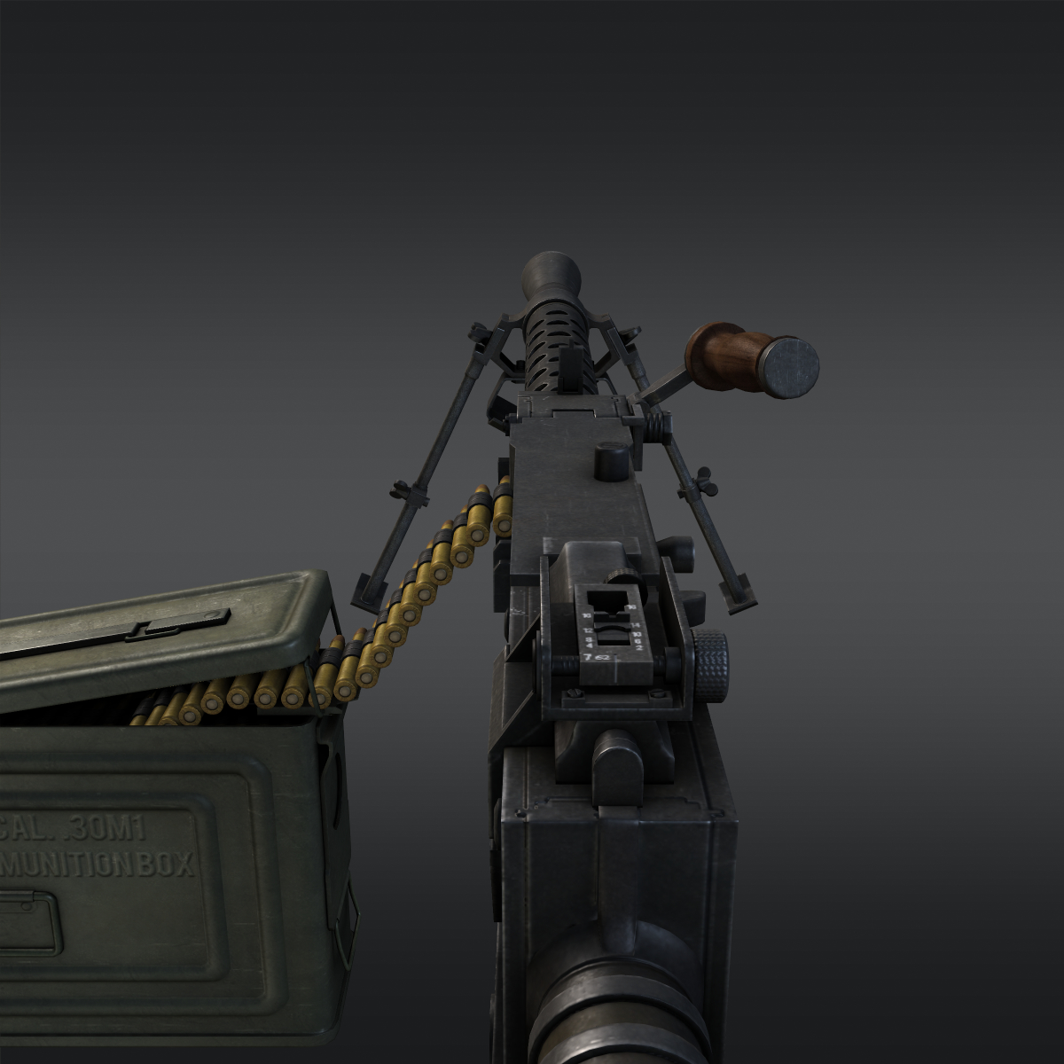 3d model of ready m1919a6