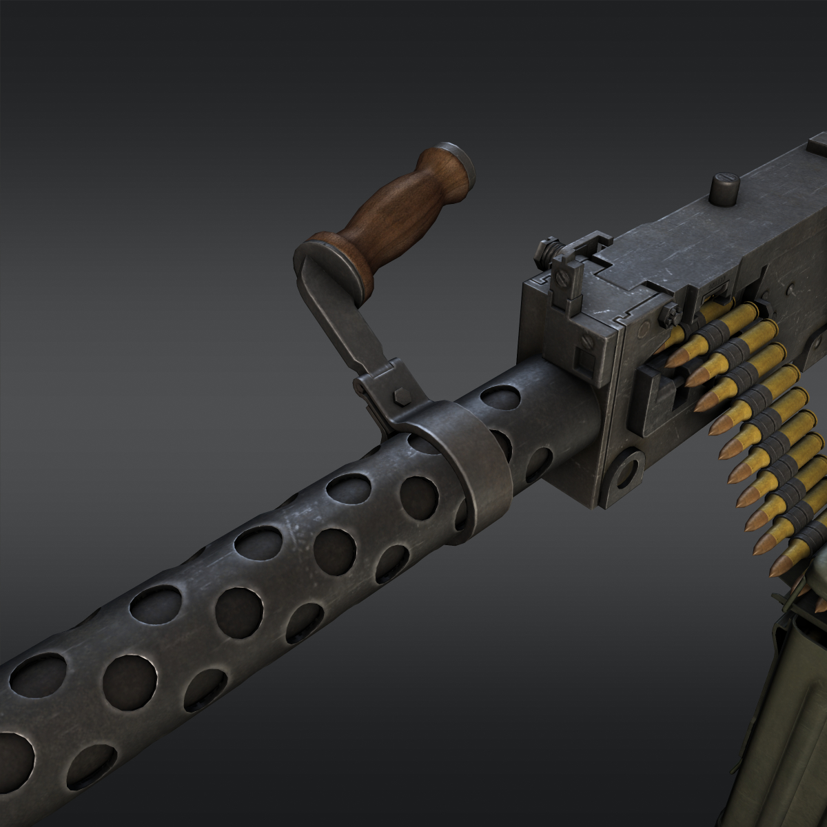 3d model of ready m1919a6