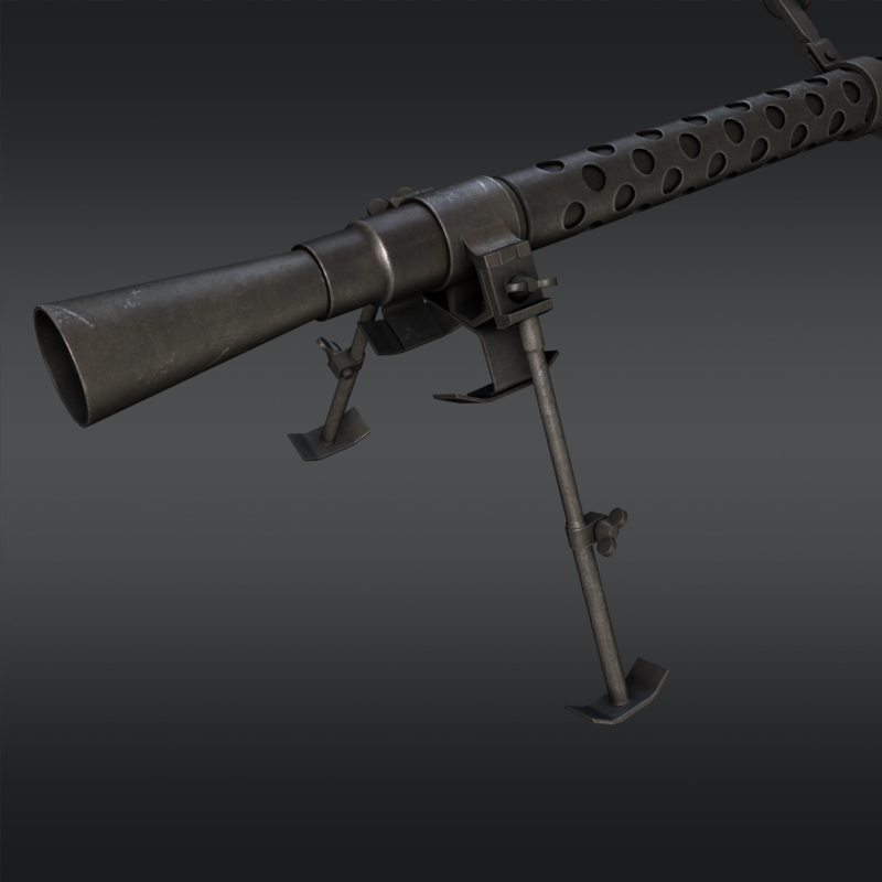 3d model of ready m1919a6