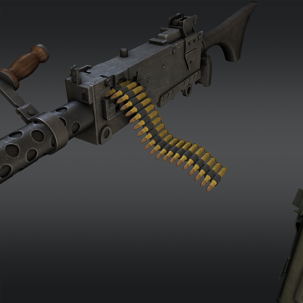 3d model of ready m1919a6