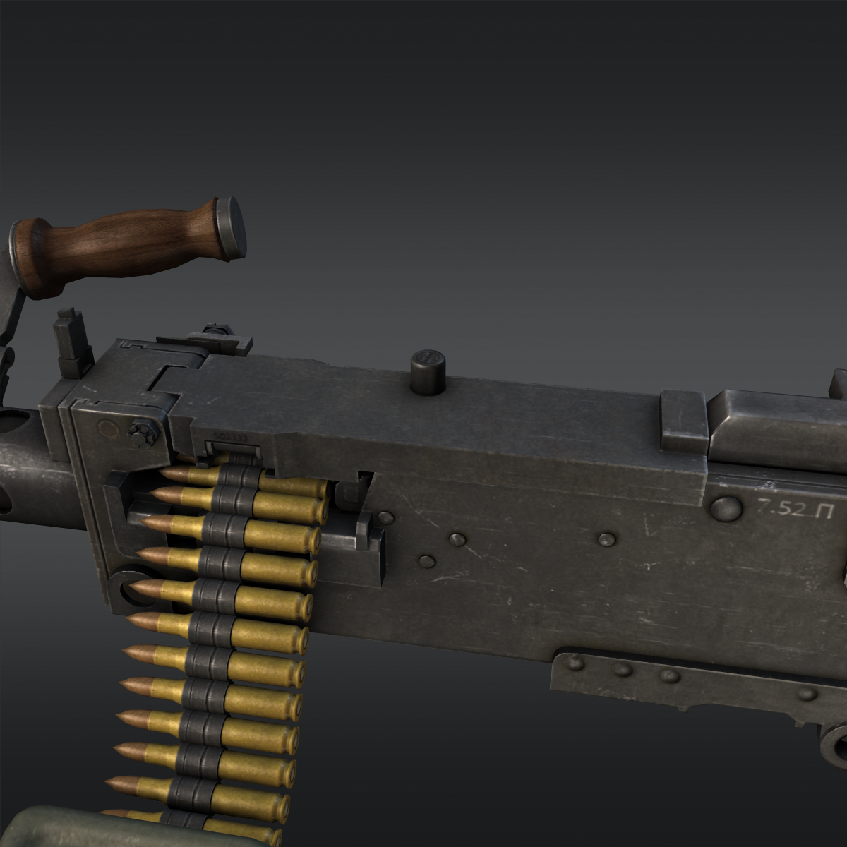 3d model of ready m1919a6