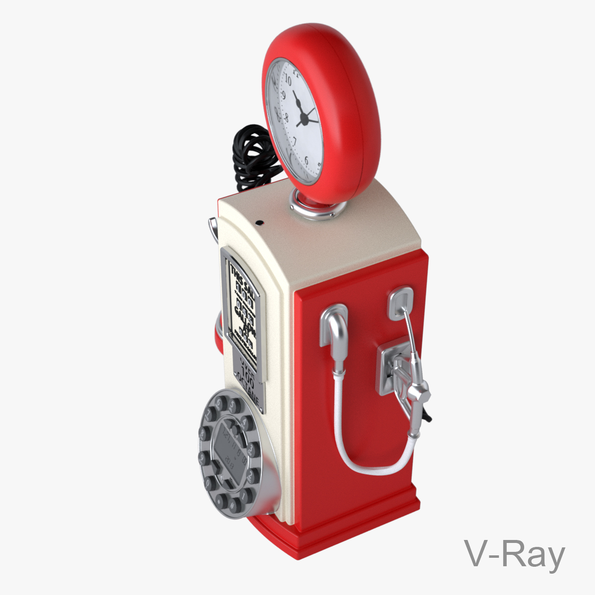 max photoreal gas station phone