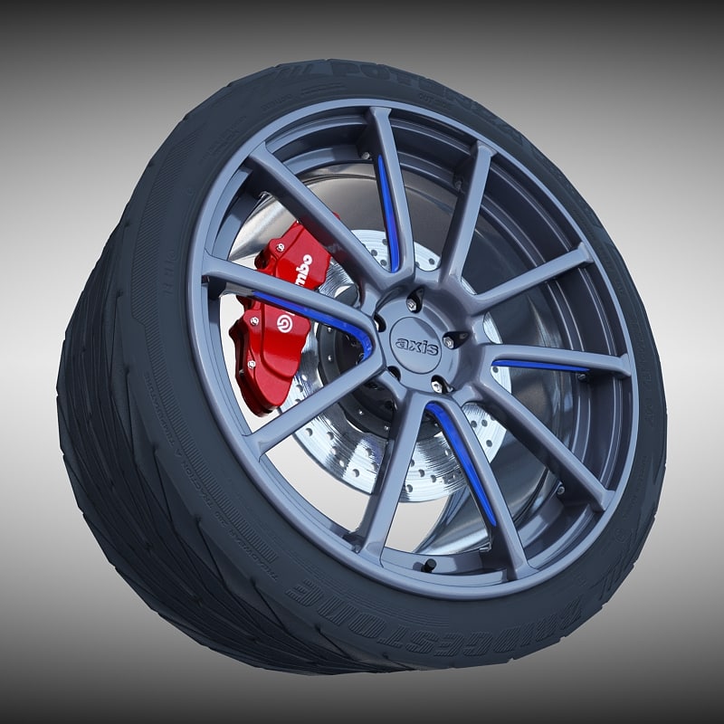 axis sport wheel tire 3d model