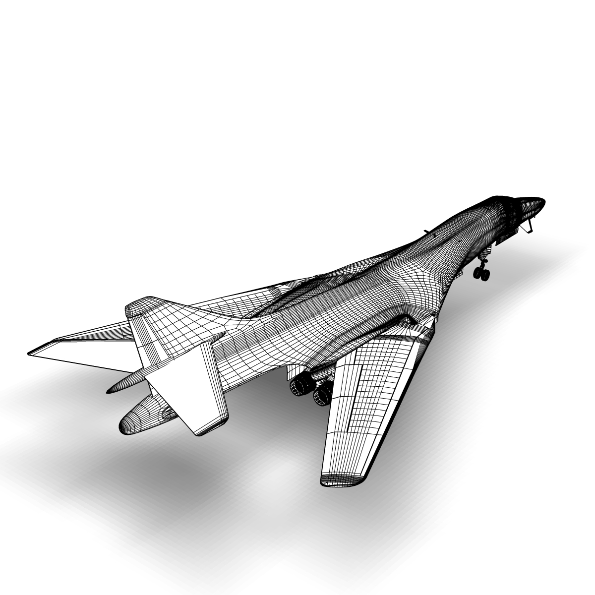 b-1b lancer usaf 3d model