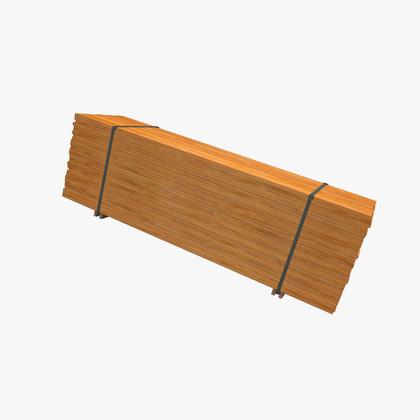 3d model lumber stack