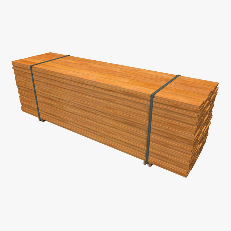 3d model lumber stack