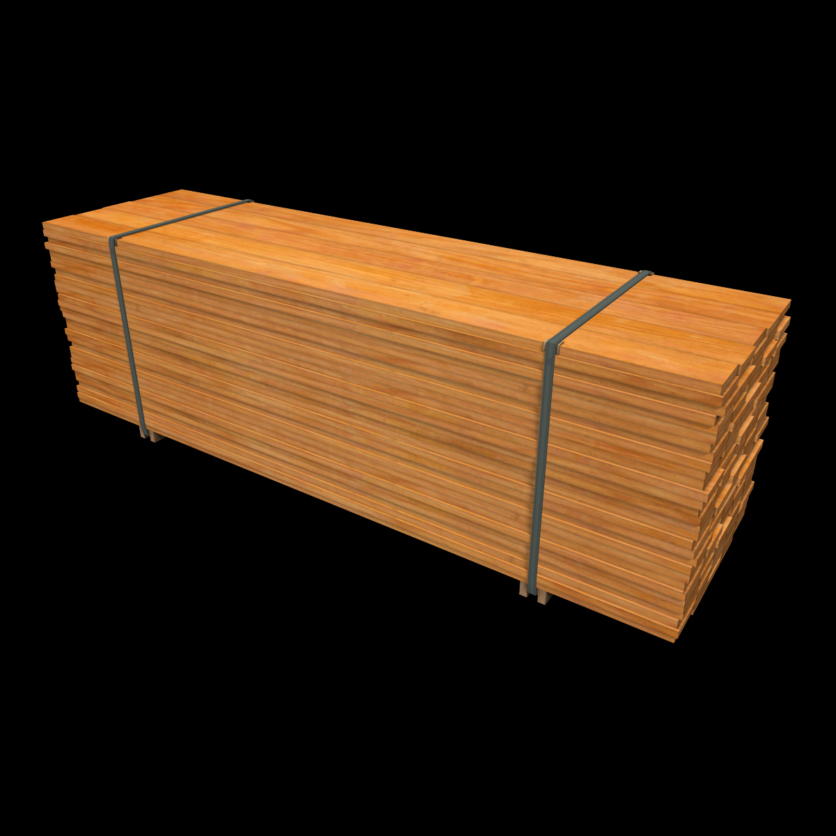 3d model lumber stack