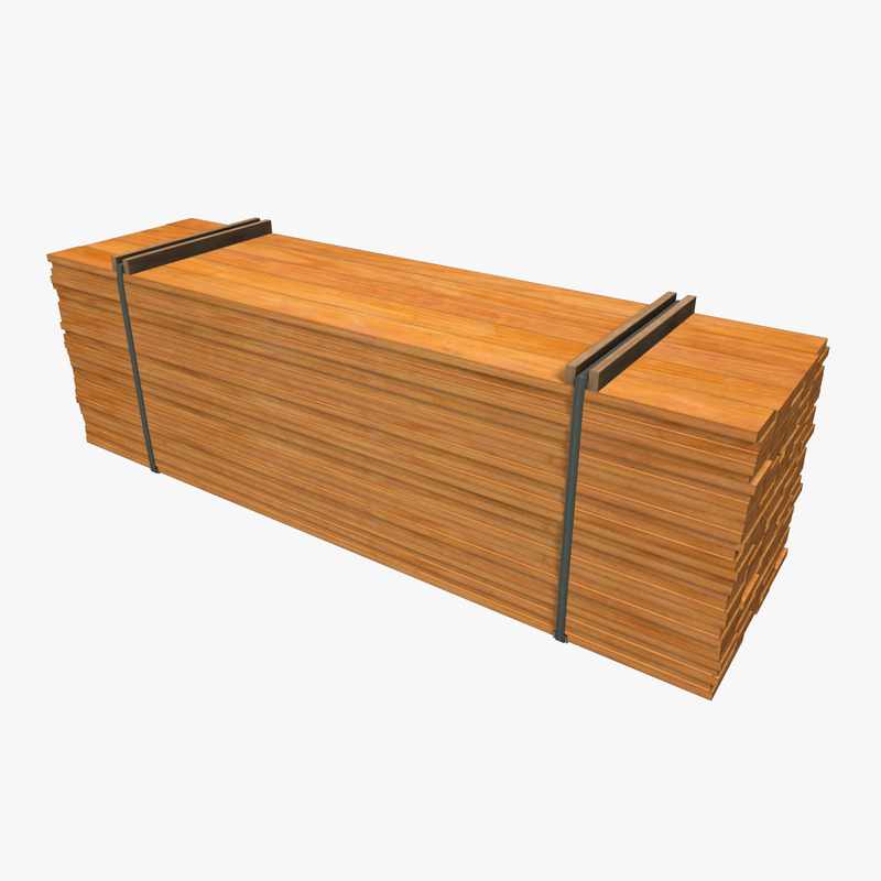 3d model lumber stack