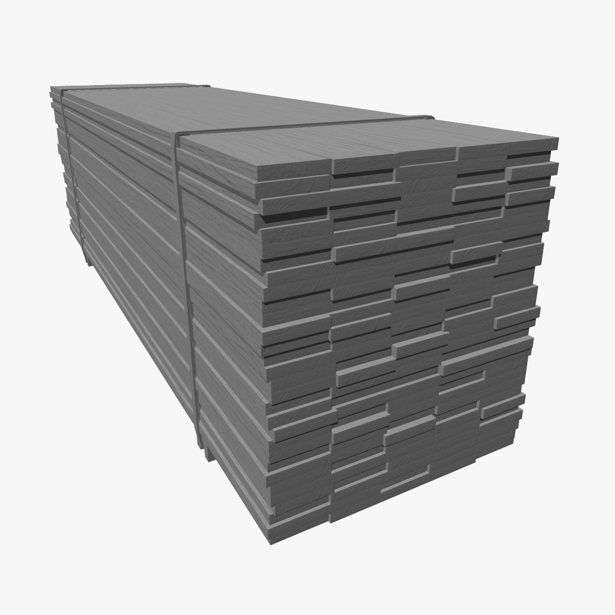 3d model lumber stack