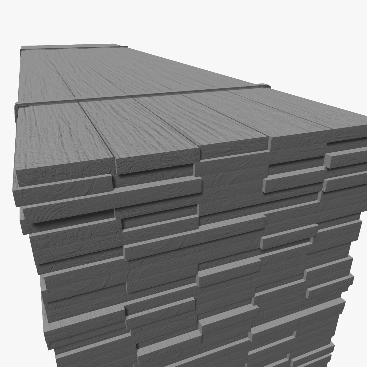 3d model lumber stack