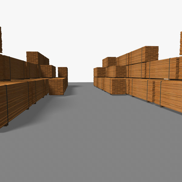 3d model lumber stack