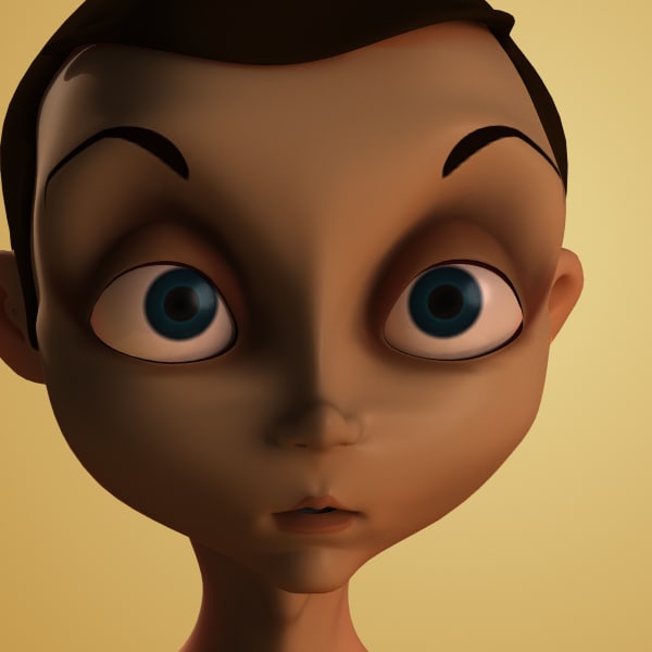 3d model of character sheldon