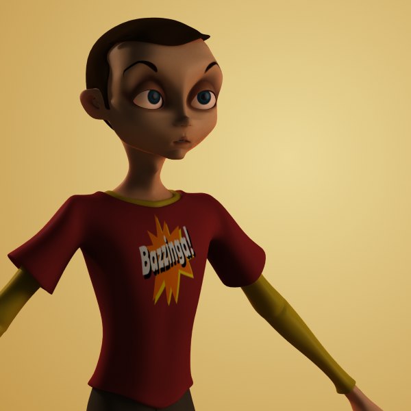 3d model of character sheldon