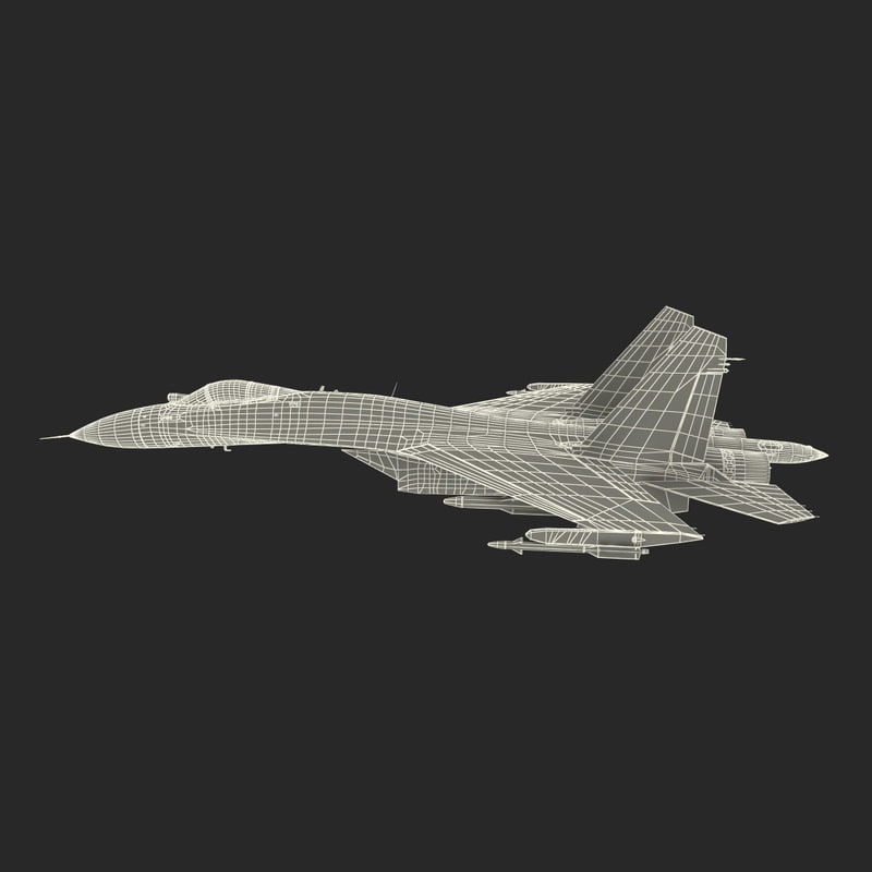russian sukhoi su-35 fighter 3d model