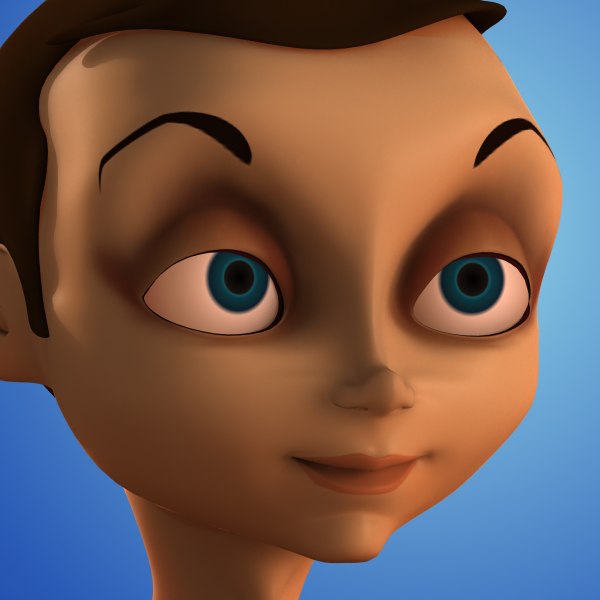 3d model of character sheldon